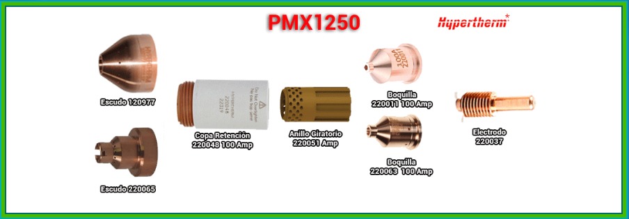 120977 PMX 1000 1250 1650 RT60 RT80 Escudo Ranurado - Consumibles para plasma - Electrodos ...